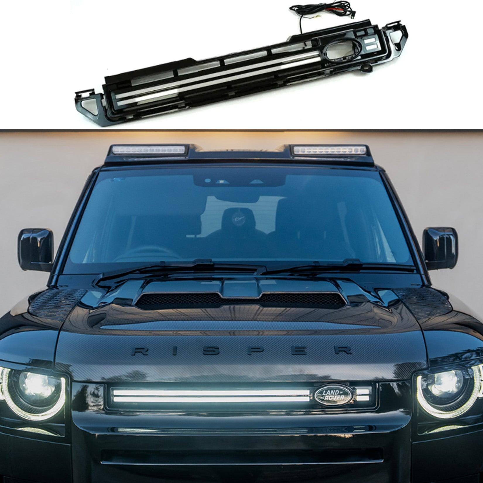 Land Rover Defender L663 2020 On Led Dynamic Front Grill - Gloss Black ...