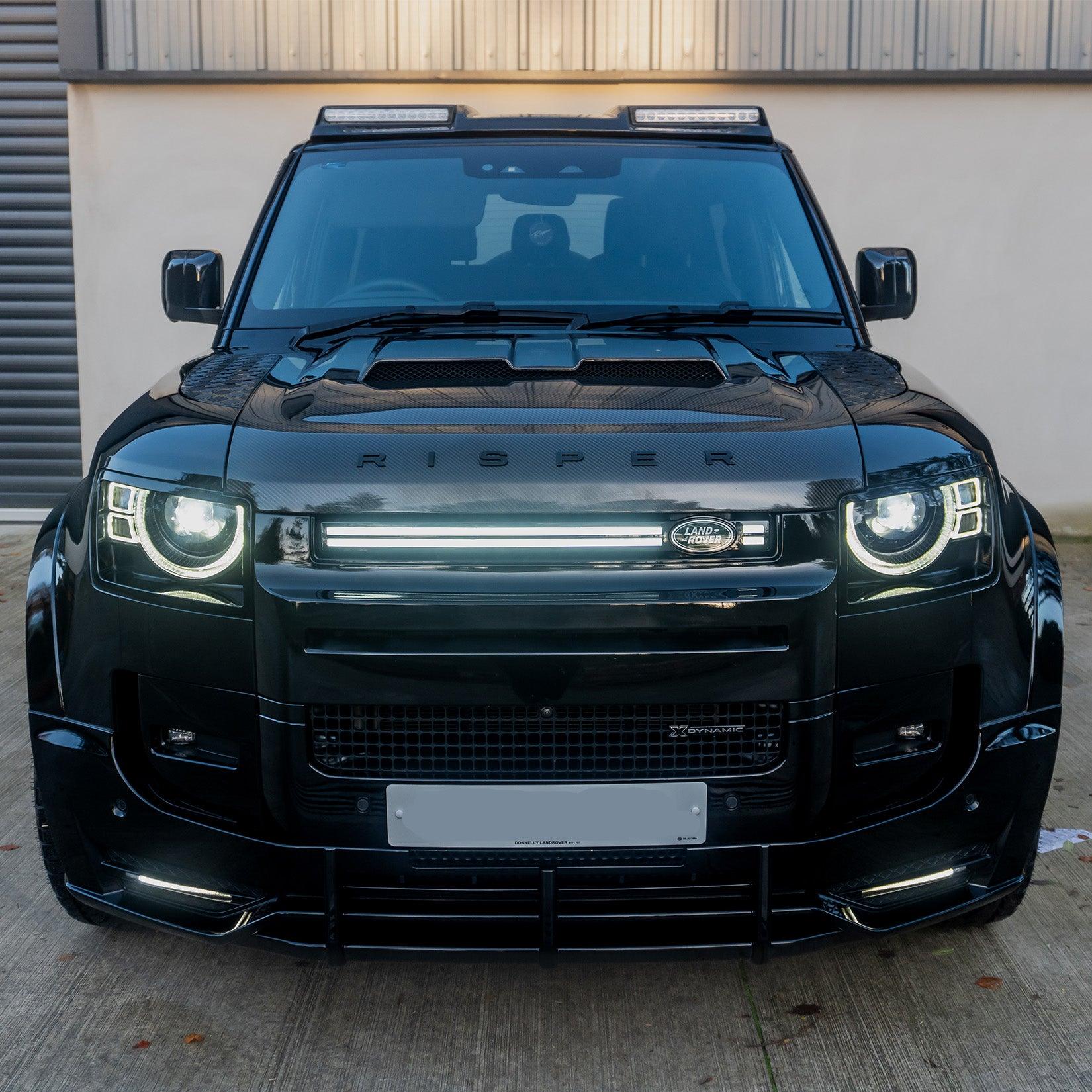 Land Rover Defender L663 2020 On Led Dynamic Front Grill - Gloss Black ...